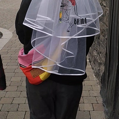 Bride Dino Dinosaur Print Hen Party Veil Bride Wedding Bachelorette ...