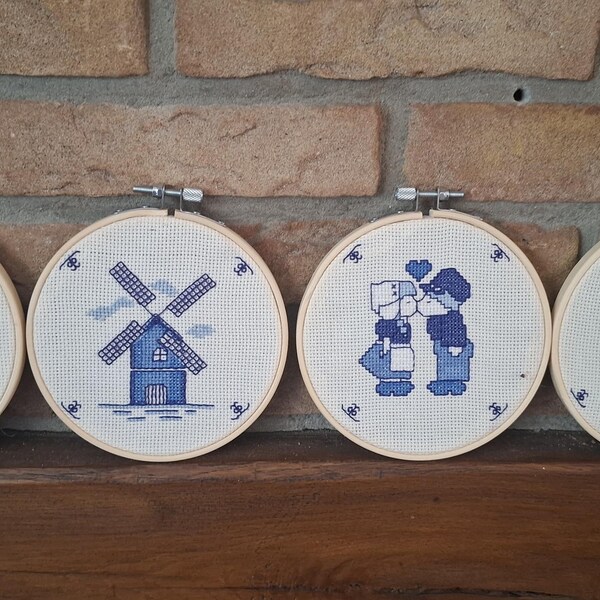 Delft Blue Tile Kissing Couple Delftware Cross Stitch Pattern Digital ...