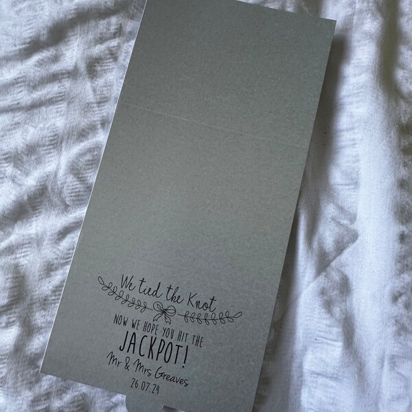 Wedding Favour Idea. Scratch Card Holder. Lottery Ticket Wallet ...