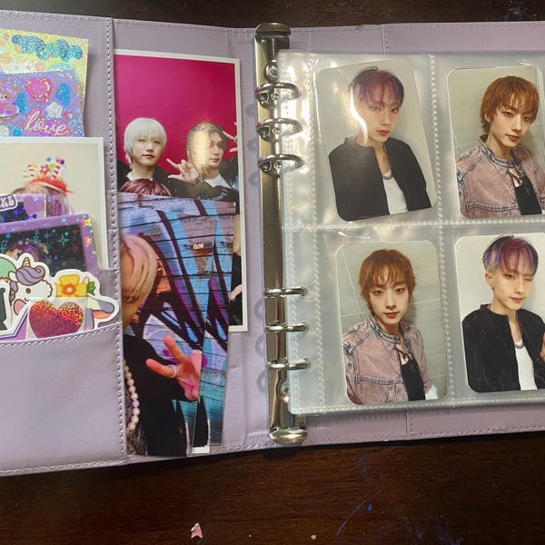 A5 Kpop Photocard Binder PU Leather Binder for Kpop Cards Kpop Binder ...