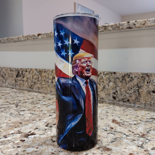 Trump Tumbler Wrap PNG, Trump 2024 20 Oz Skinny Tumbler Sublimation ...