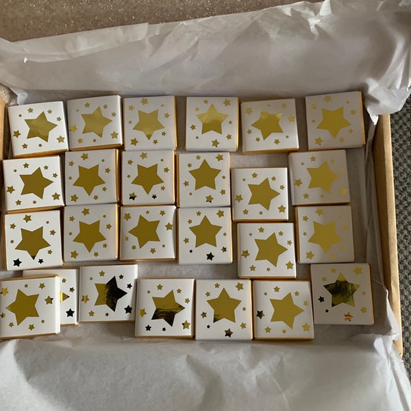 Personalized Golden Stars Chocolate Favours Perfect Party Favours for ...