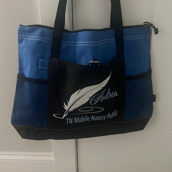 Notary Tote Bag, Loan Signing Agent Bag, Gift for Notary Public Bag ...