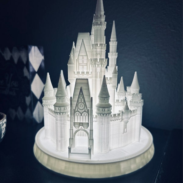 Cinderella Castle Night Light - Cake Topper - 3D Printed - Miniature ...