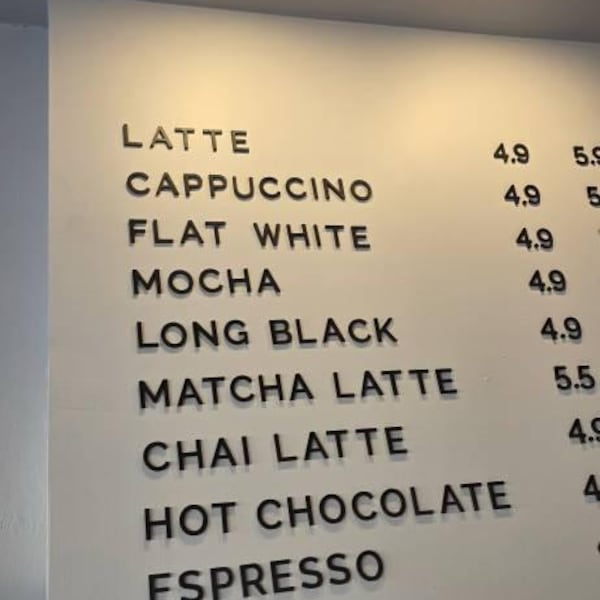 Selfadgesive Wooden Letters for Wall Menu Board – Café Signage, Office ...
