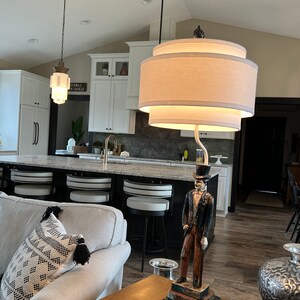 3-tier 18 Hardback Lamp Shade in Off-white Muslin Fabric - Etsy