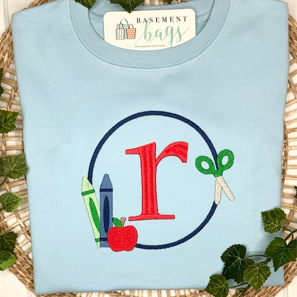 Blanket Stitch Apple Bow Applique File, Back to School Apple Ribbon ...