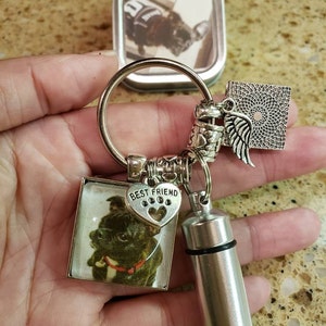 Horse Memorial Key Ring Custom Horse Photo and Vial Loss | Etsy