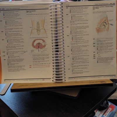 2-sided Medical Coding Rotating Book Carousel Stand Wood Cooking ...