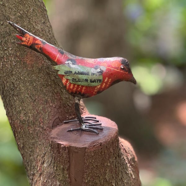 Kinetic Metal Owl Yard Stake Wind Spinner Rocker Rocking Whirly-gig ...
