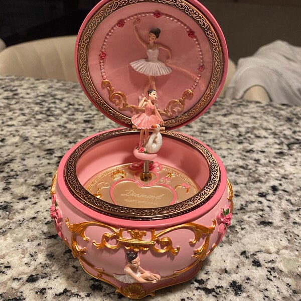 Personalised Ballerina Musical Carousel Wooden, Custom Heirloom Music ...