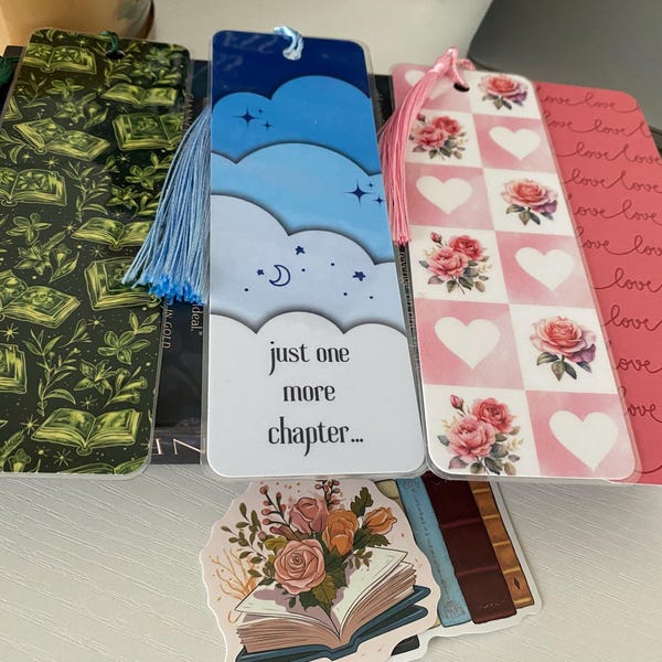 Cloud-themed Bookmarks Set or Individual | Just One More Chapter ...