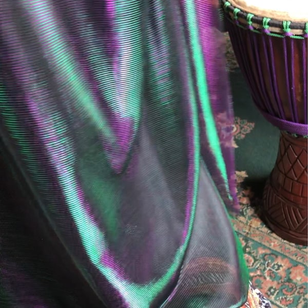 1yard Iridescent Mesh Fabric,2way Stretch Soft Smooth Magic Fabric ...