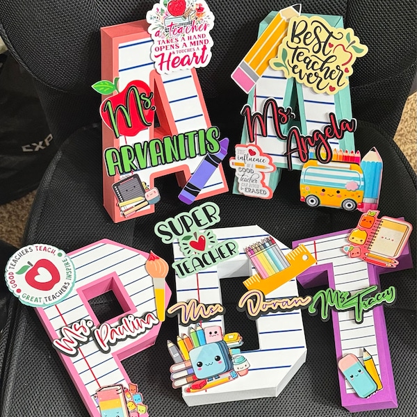 3D A-Z Alphabet Shaker Letters SVG Template, 3D Shaker Numbers 0-9 SVG ...