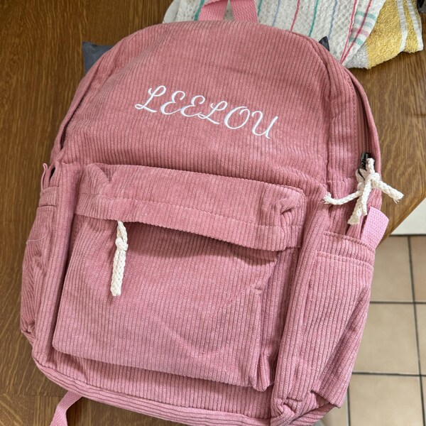 Personalized Kids Canvas Backpack-embroidered Toddler Backpack-kids ...