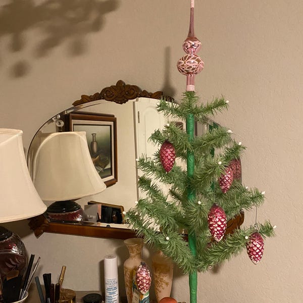 Big Christmas Glass Tree Topper 12 Inches, Tree Topper Antique ...