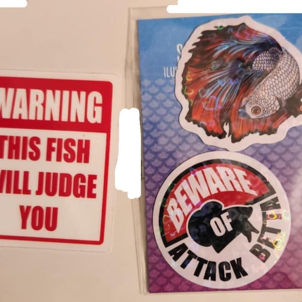 Lollipop Blue Swimming Betta Fish Charm, Gift for Betta Fish Lover ...