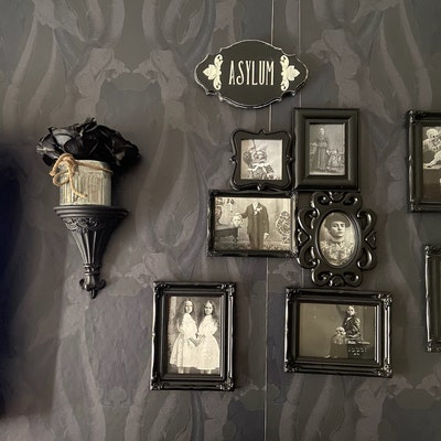 Asylum Gothic Wall Decor, Asylum Sign, Gothic Home Decor, Halloween ...