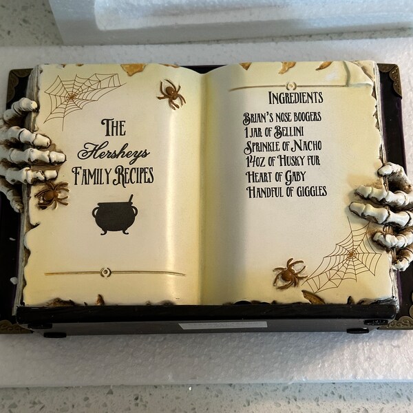 Spooktacular Spell Personalized Resin Spellbook, Personalized Halloween ...