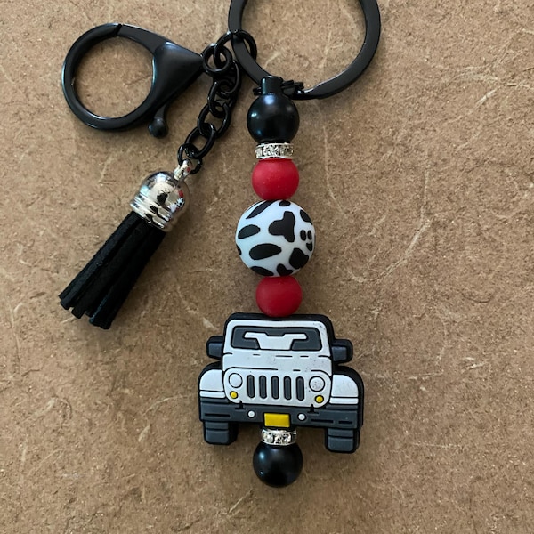 Off Road Vehicle & Sunflower Keychain - Etsy