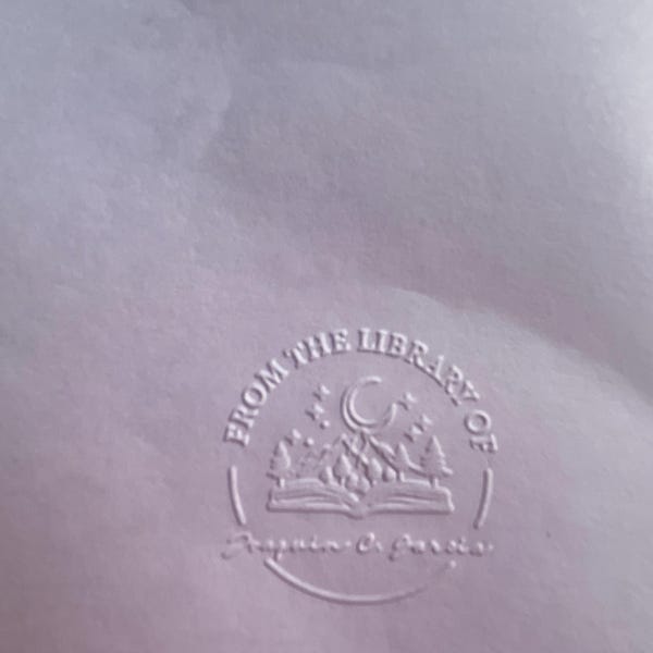 Custom Embosser - Best Gift for Book Lover - Metal Plate, Clear ...