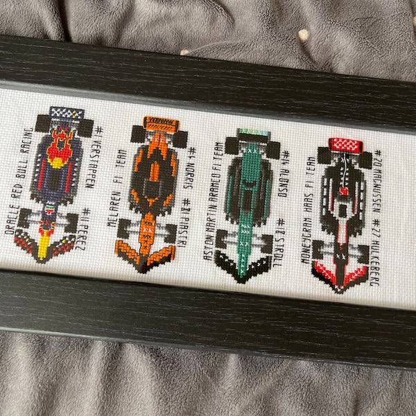 F1 2024 Cross Stitch Pattern for All 10 Teams // PDF Pattern - Etsy