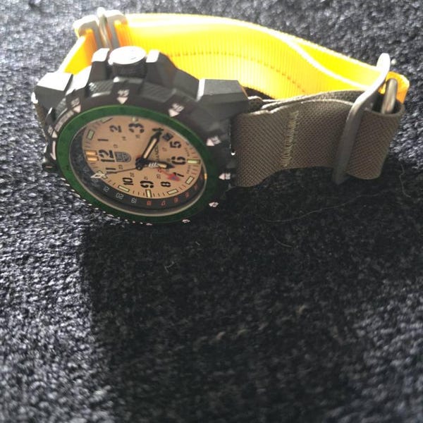 Hawkrigger Airborne O-rig Watch Strap Yellow/army Green, Static Line ...