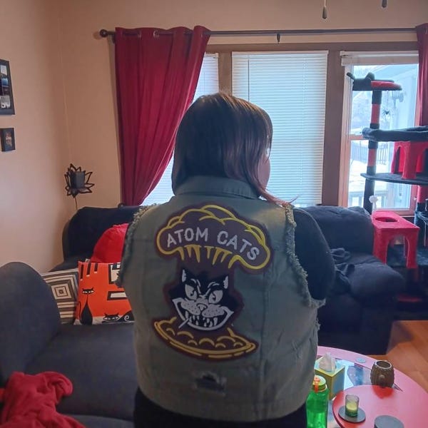 Atom Cats Patch Large Embroidered Fallout - Etsy