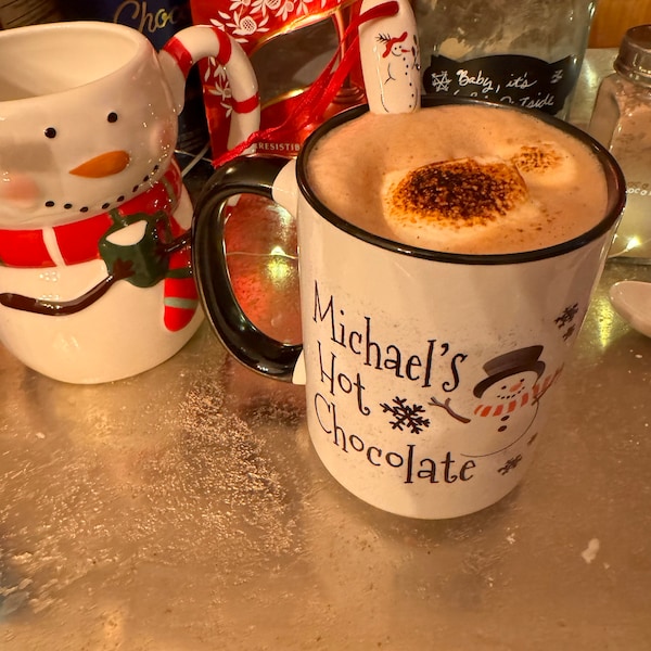 Hot Chocolate Mug With Snowman for Kids | Christmas Hot Cocoa | Snowman ...