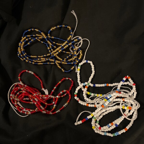 Waist Beads TIE ON, Thread Waist Beads, Stomach Beads, Waist Beads ...