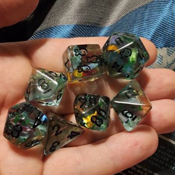 Lotus and Koi Giant D20, Flower and Fish Dice for Dungeons and Dragons ...