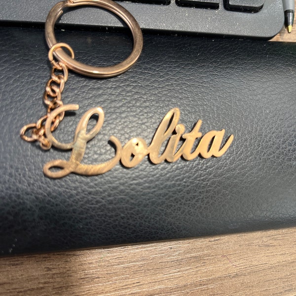 20 Font Styles Customized Keyring Stainless Steel Name Personalized ...