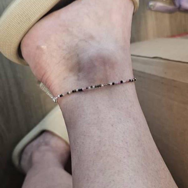 African Turquoise Anklet, 2mm Beads Natural Turquoise Anklet, Healing ...