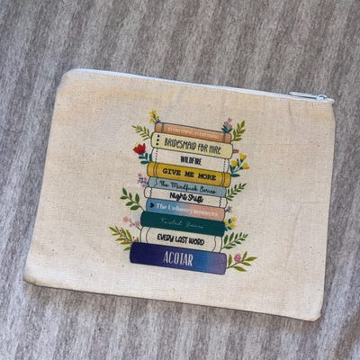 Personalized Book Bag, Custom Books Tote Bag, Library Bag, Book Lover ...