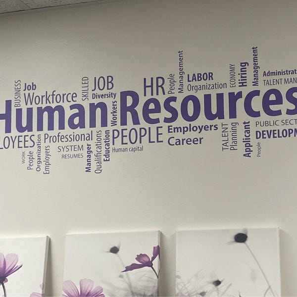Human Resources Decals - Office Decal-office Wall Sticker-vinyl Decals ...