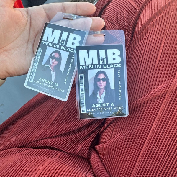 Custom MIB Men in Black ID Badge Costume Add Your Name and Picture - Etsy