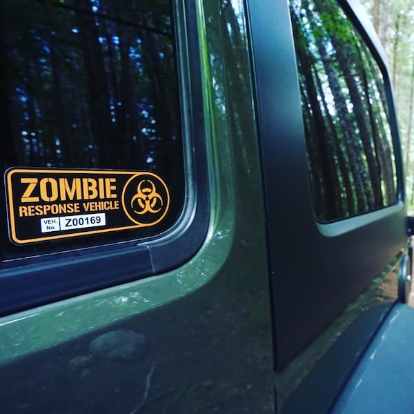 Zombie Response Vehicle Sticker Set Label Badge Vinyl Decal Walking ...
