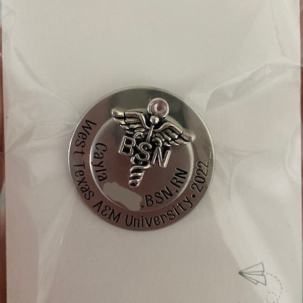 BSN Pins for Nurse Graduation | Nursing Pin for Pinning Ceremony | BSN ...