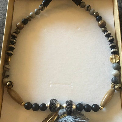 Protection Necklace for Mens, Multi Stone Necklace, Mens Beaded ...