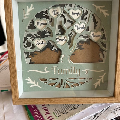 Customizable 3D FAMILY Shadow Box Svg, Custom Name, Perfect Gift for ...