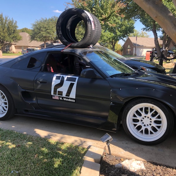 Race Car Number Plate - Permanent Vinyl or Reusable Magnet - Custom ...