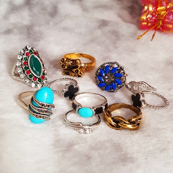 Wholesale, Job Lot Costume Rings, Rings, Adjustable, Craft Fair, Resale ...