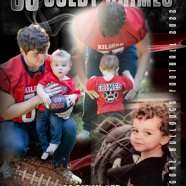 Football SPORTS TEMPLATE Photoshop Digital Download 24X36 Inch/2x3ft ...