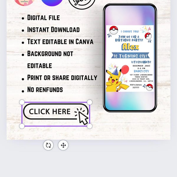 Piggy Pig Invitation | Editable Invitation | Kids Birthday Invite ...