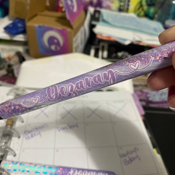 Pastel Glitter Pen: Milky Way Swirl, Handmade, Refillable Inkjoy Pen - Etsy