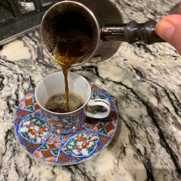 2 Cups 7,5 Oz Copper Turka Turkish Coffee Pot Maker Cezve Ibrik Armenia ...