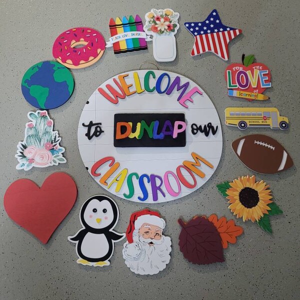 Interchangeable Classroom Sign, Classroom Sign, Interchangeable ...