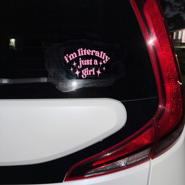 I'm Literally Just A Girl, Car Decals for Women, Coquette Aesthetic ...