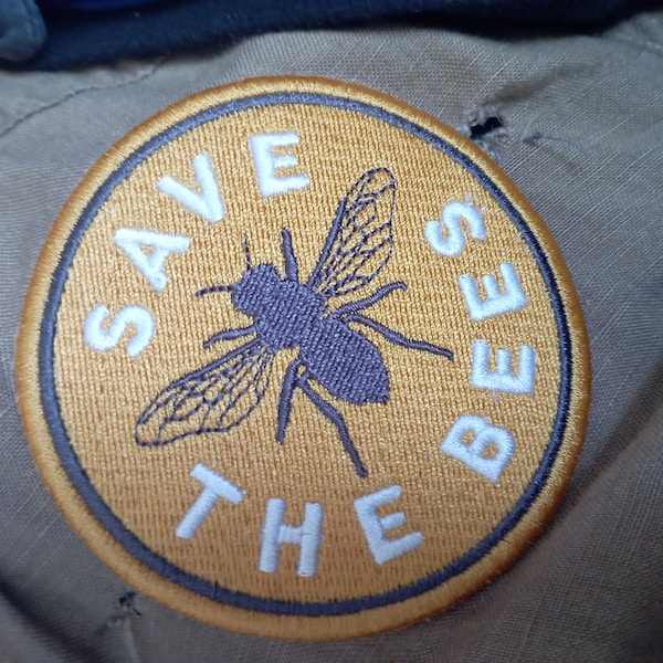 Save the Bees, Patch Embroidered, Iron On - Etsy