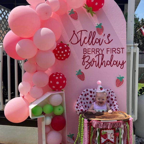 Strawberry Birthday Hat - Berry First Birthday Hat- Berry Sweet Party ...
